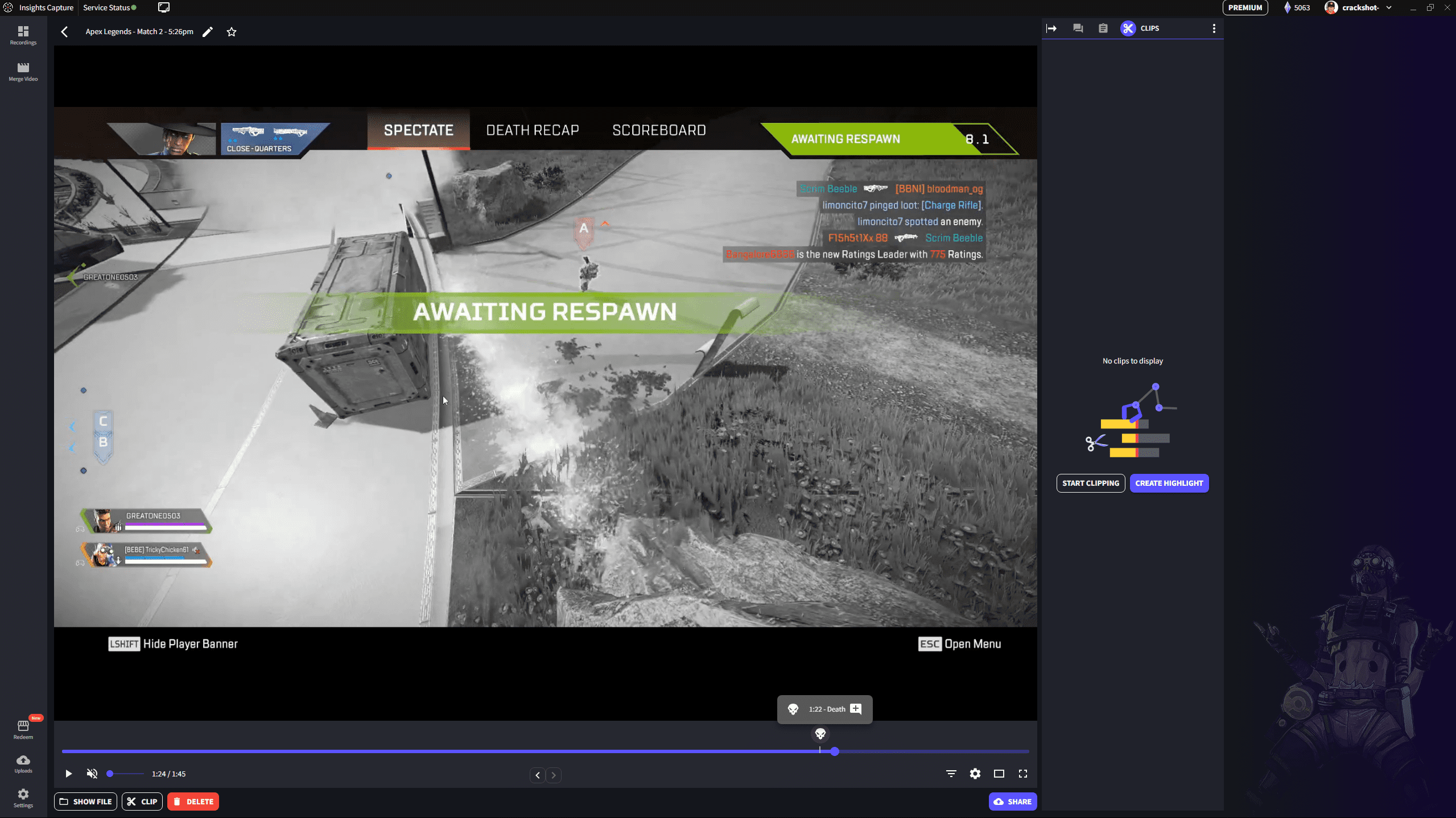How to record Apex Legends gameplay and clips | Insights Capture’s Blog